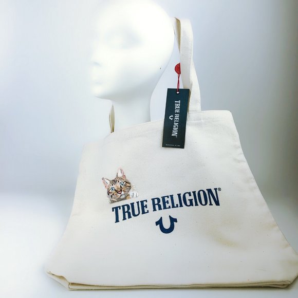 True Religion | Bags | True Religion Earth Day Canvas Cat Tote | Poshmark